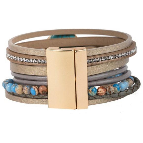 SAACHI | Jewelry | New Saachi Soraya Natural Stone Turquoise Cuff ...
